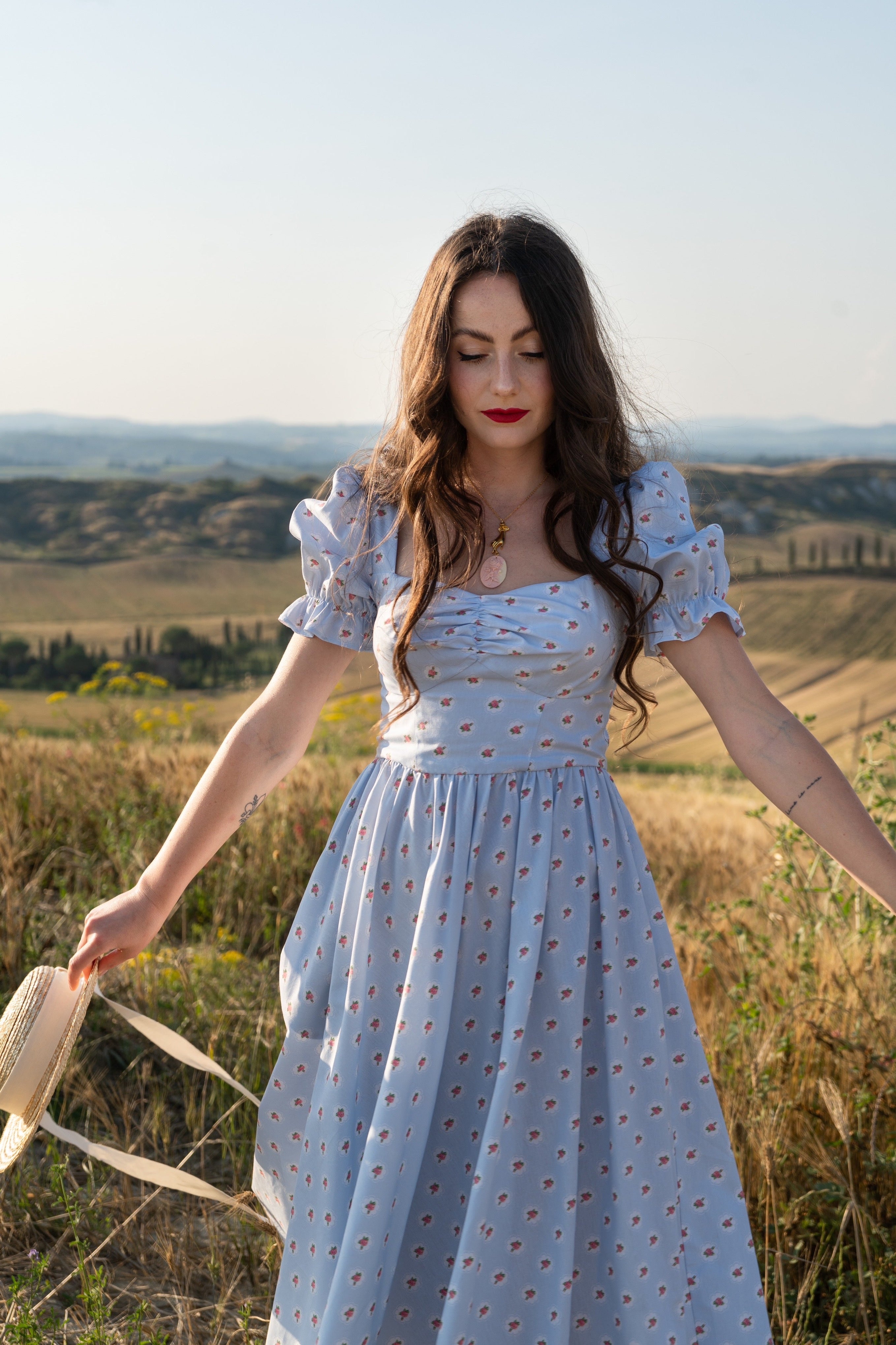 Giselle Dress - blue — BEDRA VINTAGE