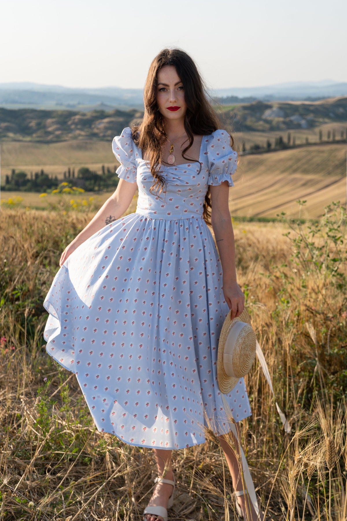Giselle Dress - blue — BEDRA VINTAGE